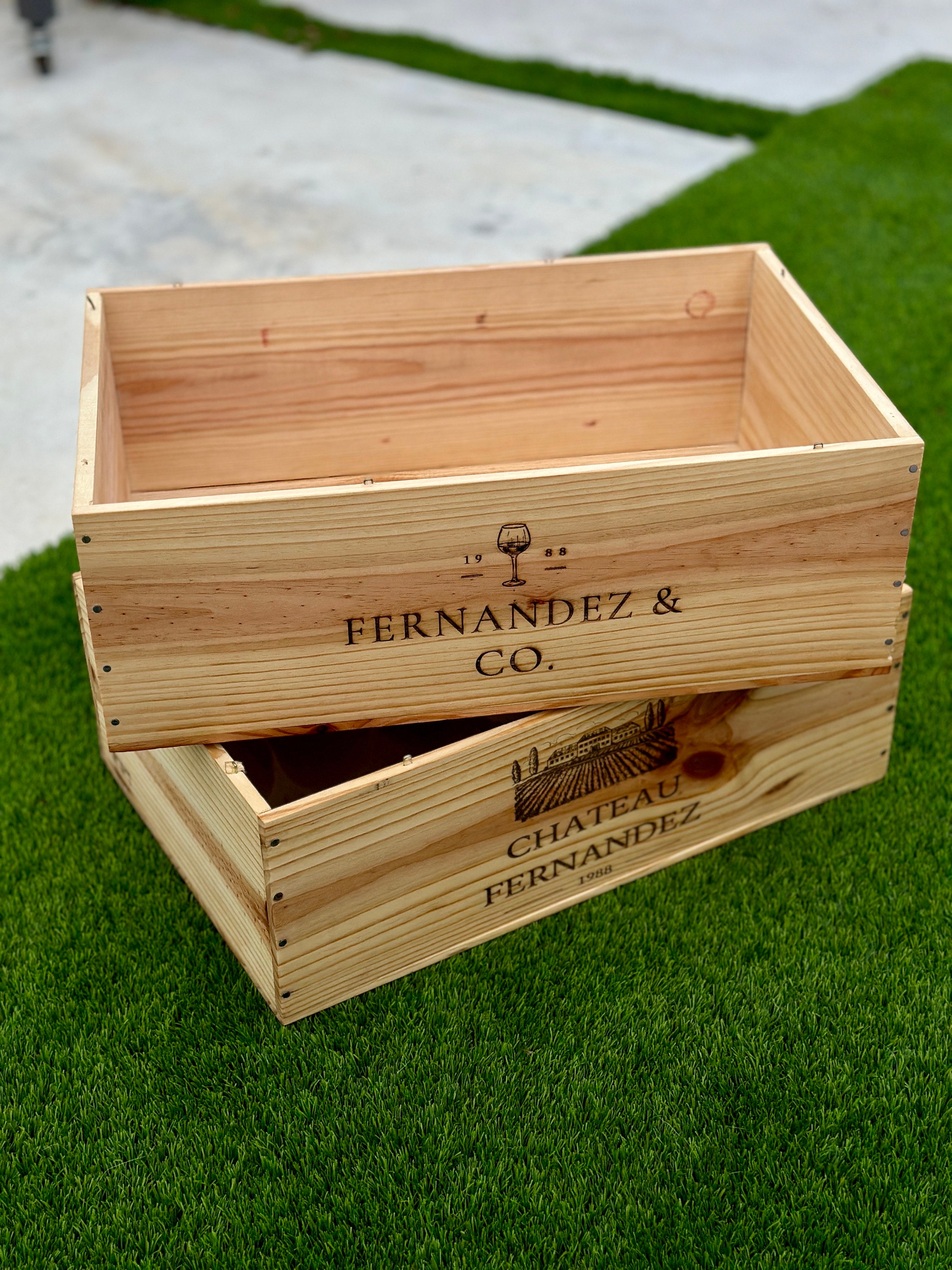 Customizable 12 Btl Italian Wine Crate, Rustic Wedding Decor, Gift Card ...