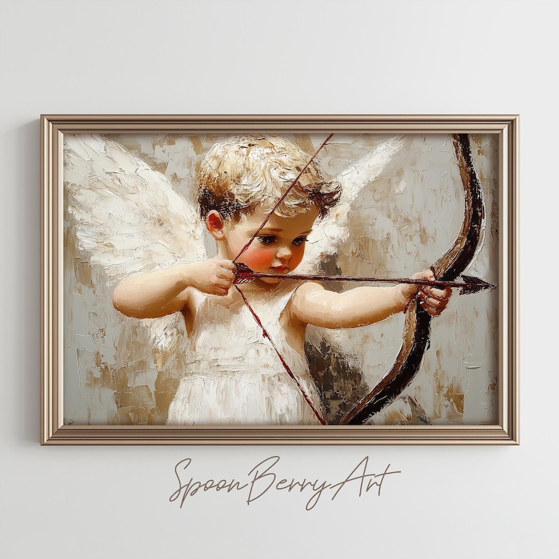 Cupid Art Wall Canvas - Etsy