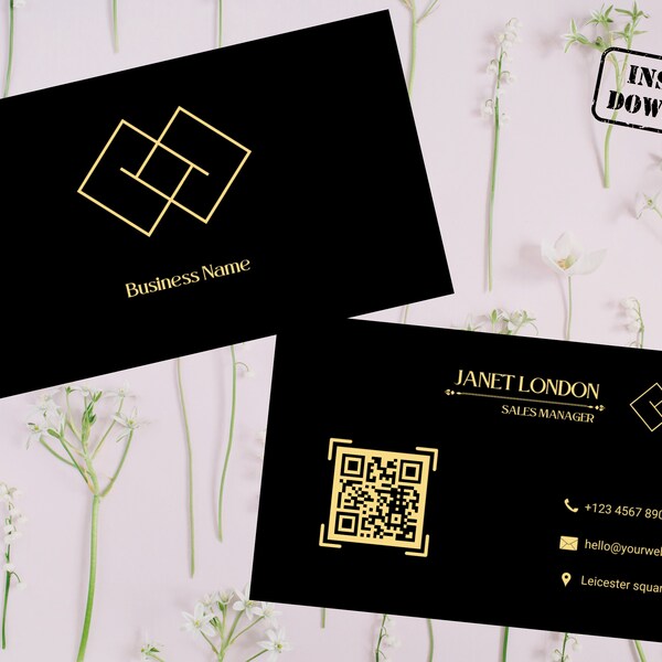 Custom Qr Code Business Card - Etsy