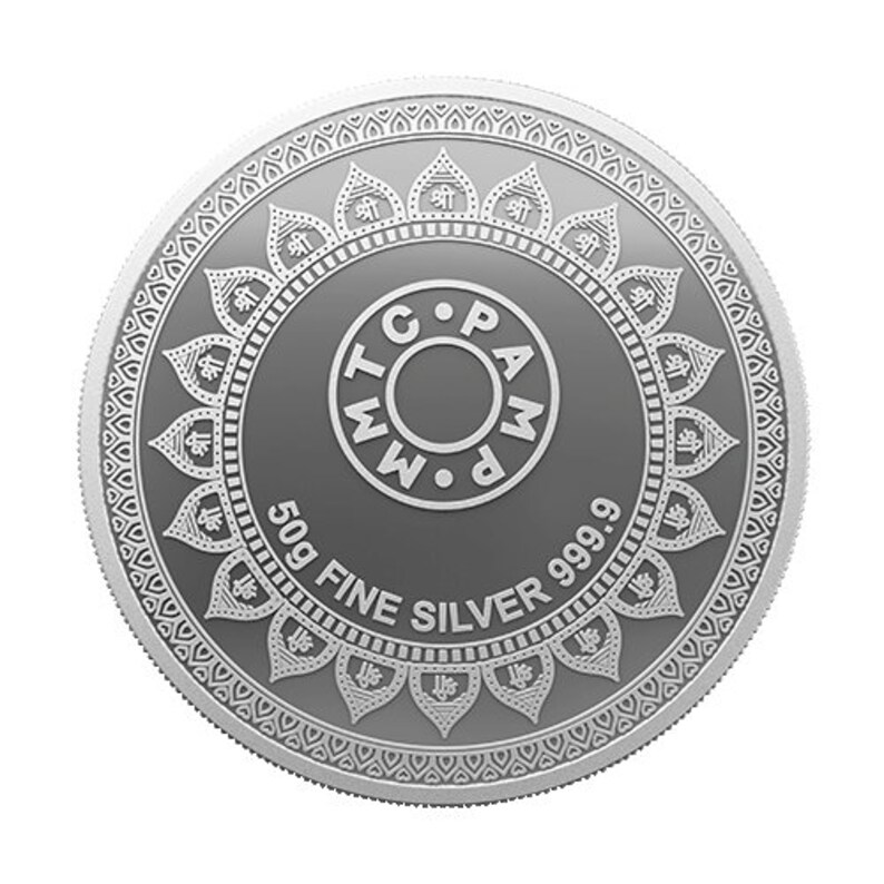 Ashta Lakshmi (999.9) 50 Gm Silver Coin - Etsy