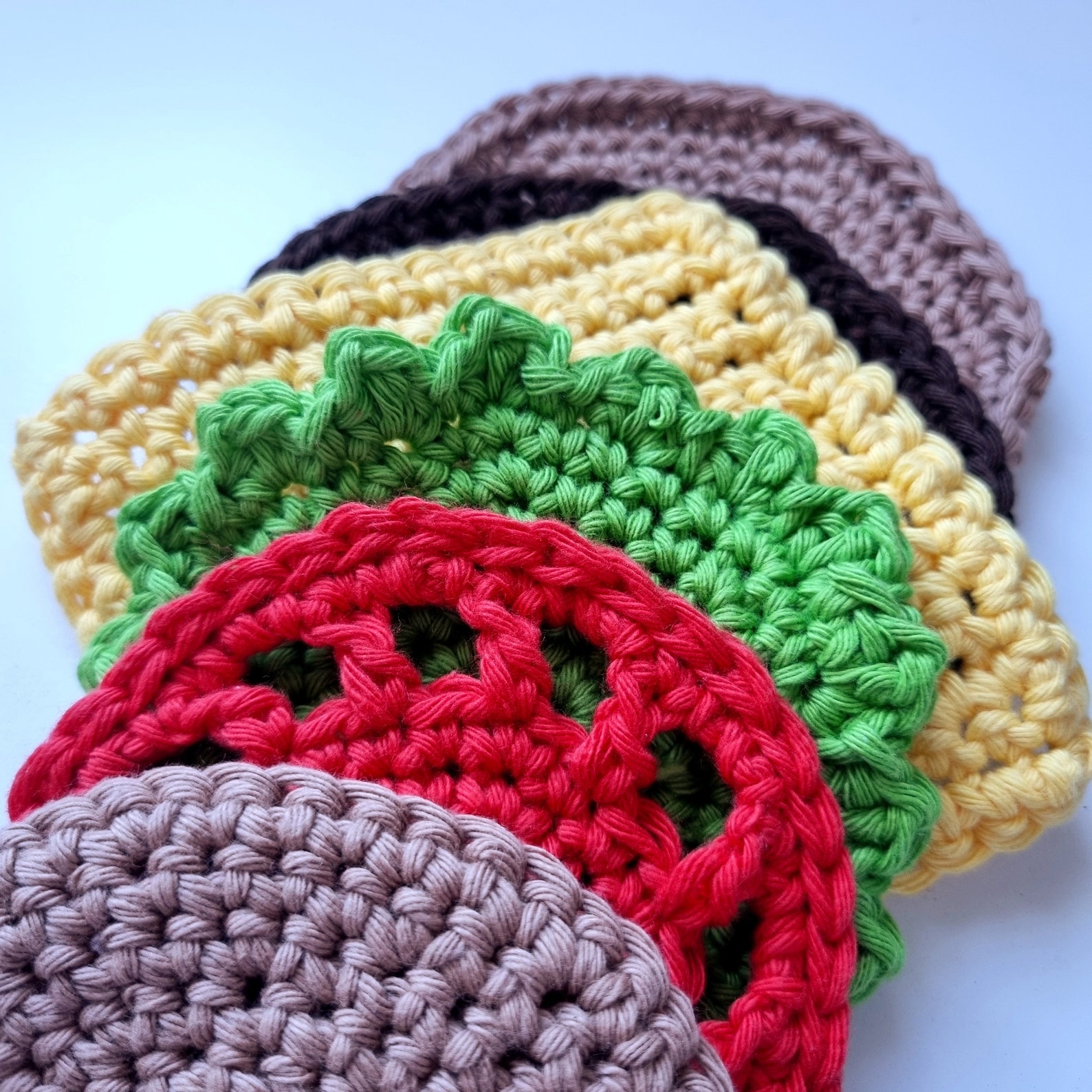 Crochet Cheeseburger Coasters Pattern | Crochet Pattern | Burger | Fast ...