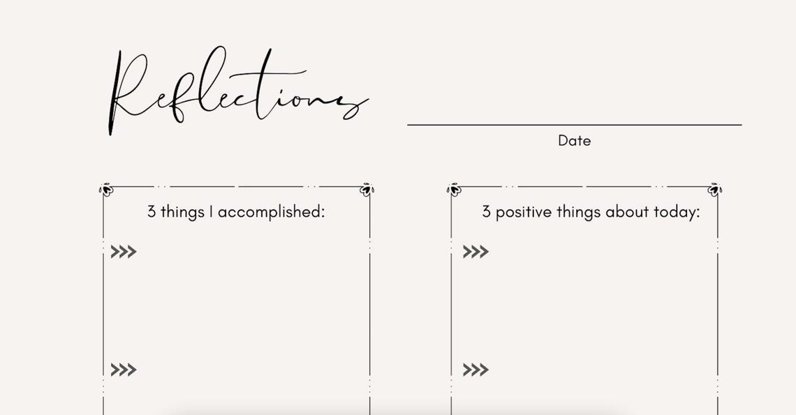 Daily Reflection Journal Entry - Etsy