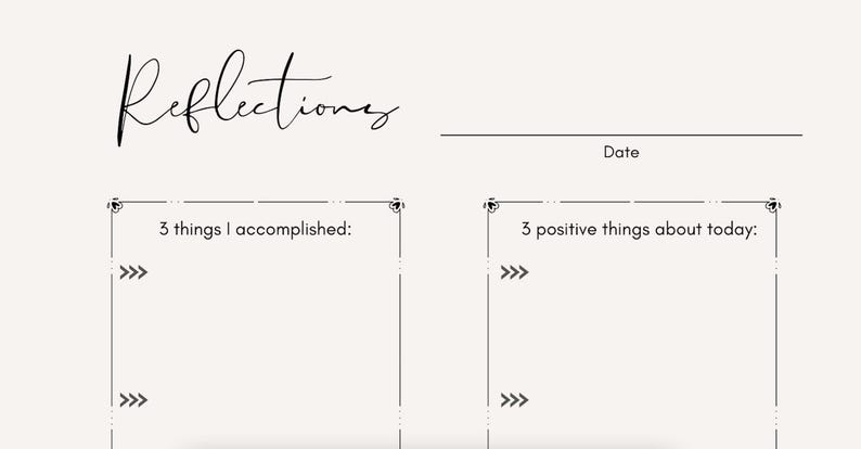 Daily Reflection Journal Entry - Etsy