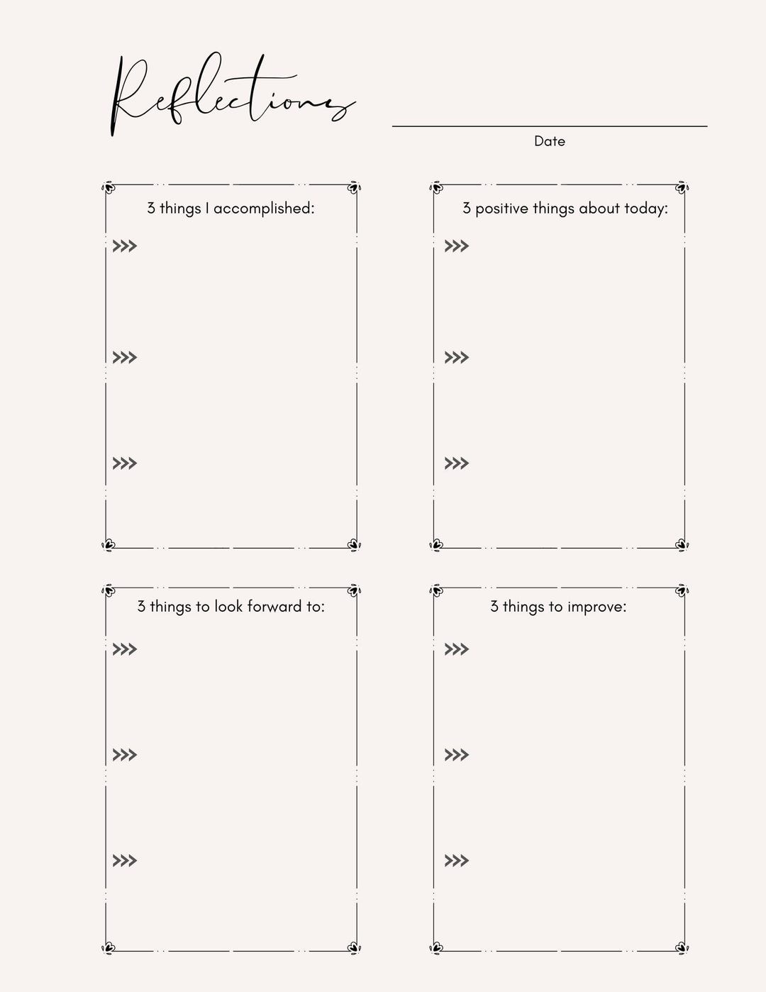Daily Reflection Journal Entry - Etsy