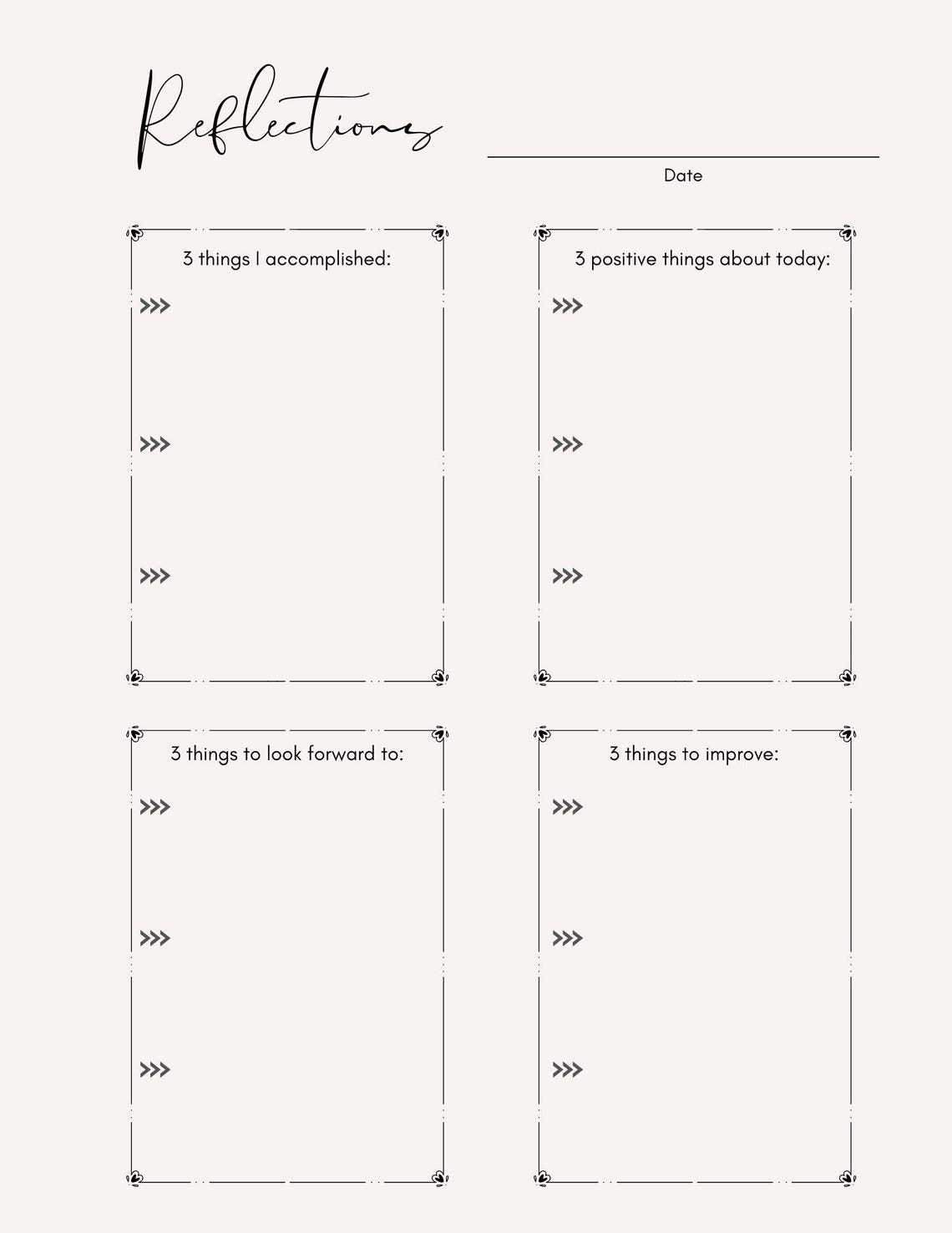 Daily Reflection Journal Entry - Etsy
