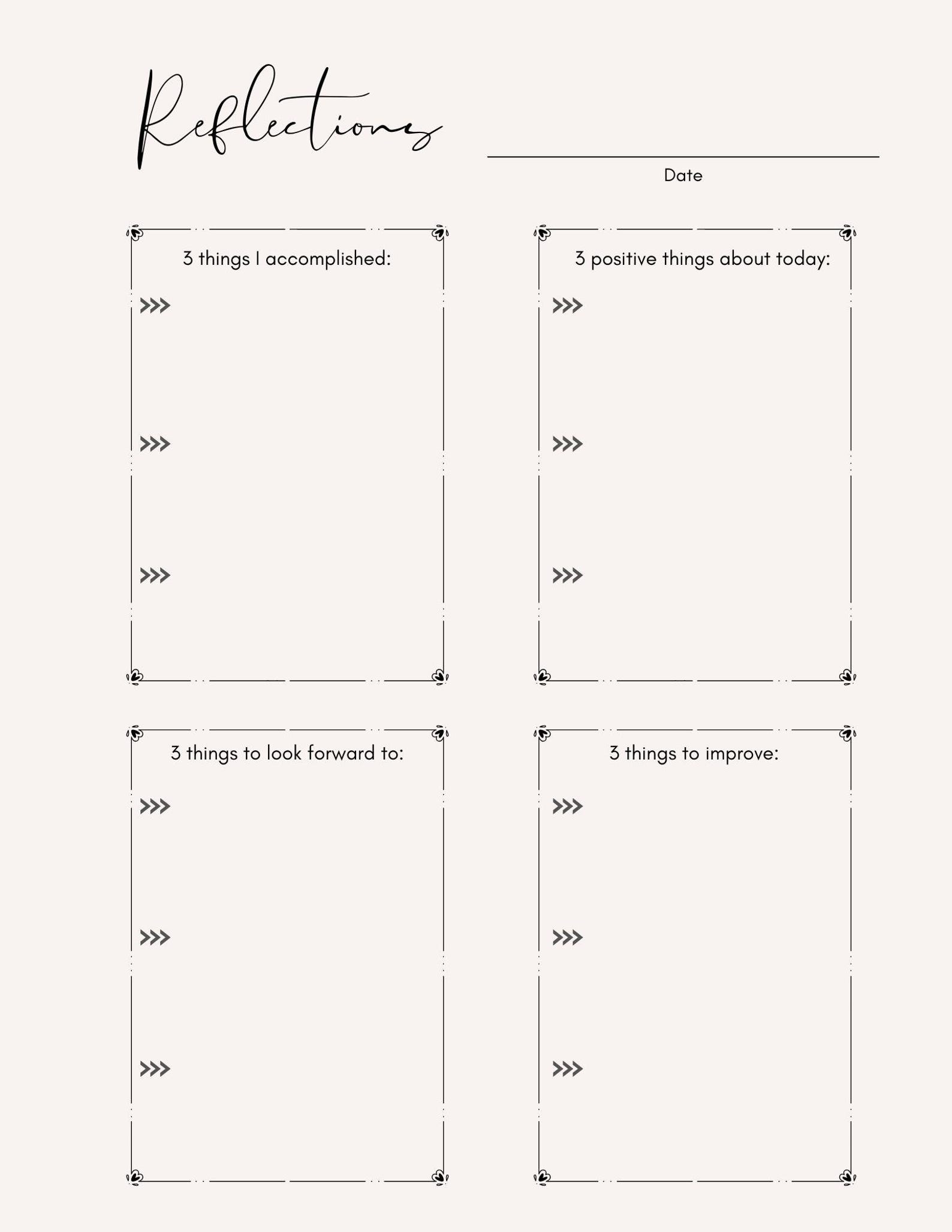 Daily Reflection Journal Entry - Etsy