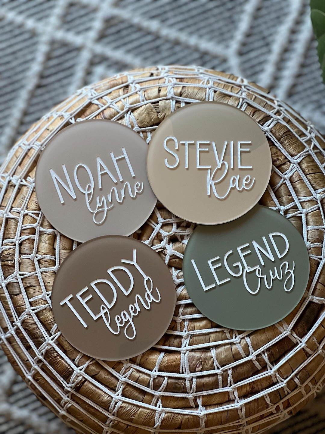 Personalized Acrylic Baby Name Sign, Newborn Hospital Name Announcement ...