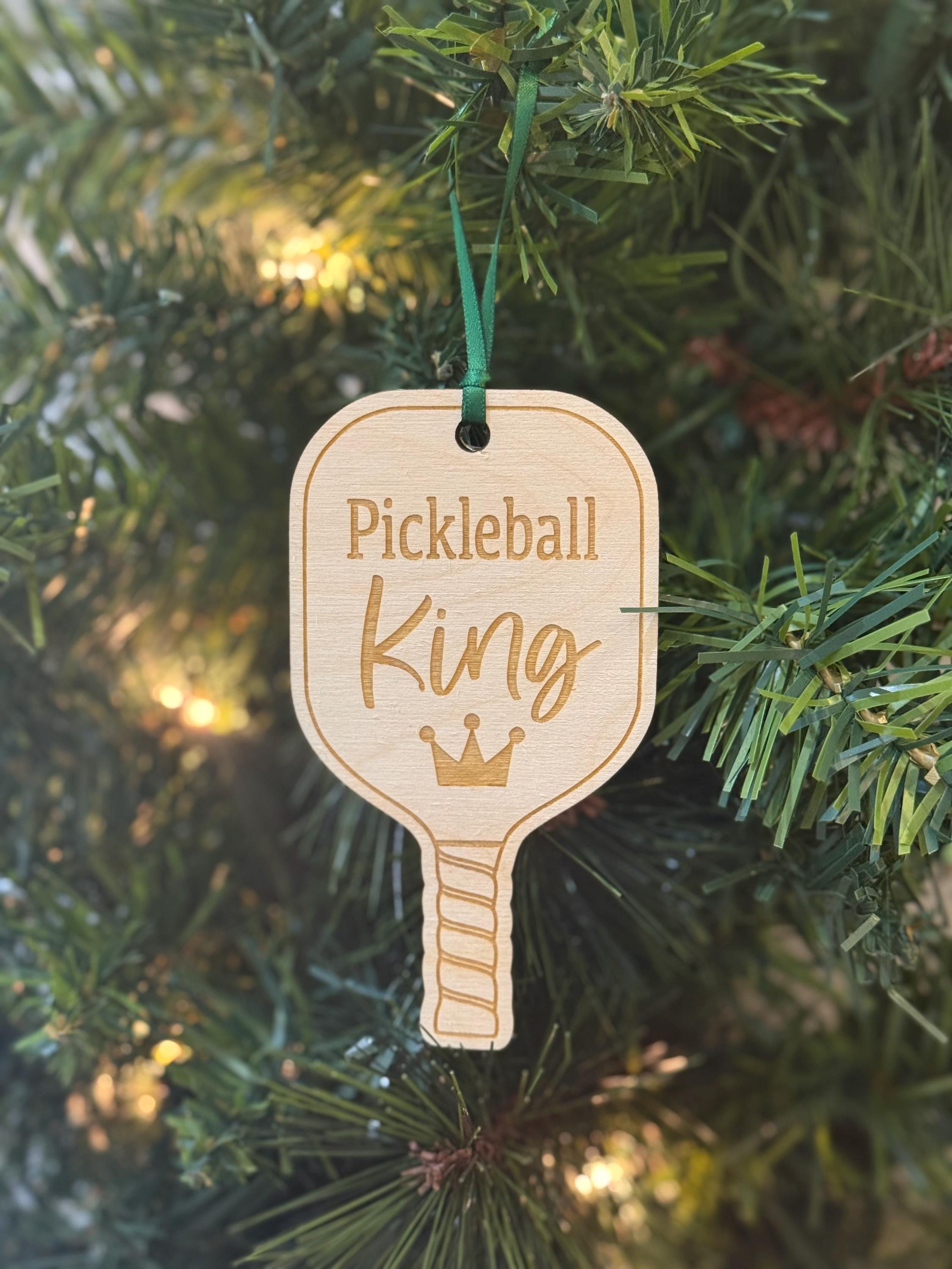 Personalized Pickleball Christmas Ornament, Custom Wooden Pickleball ...