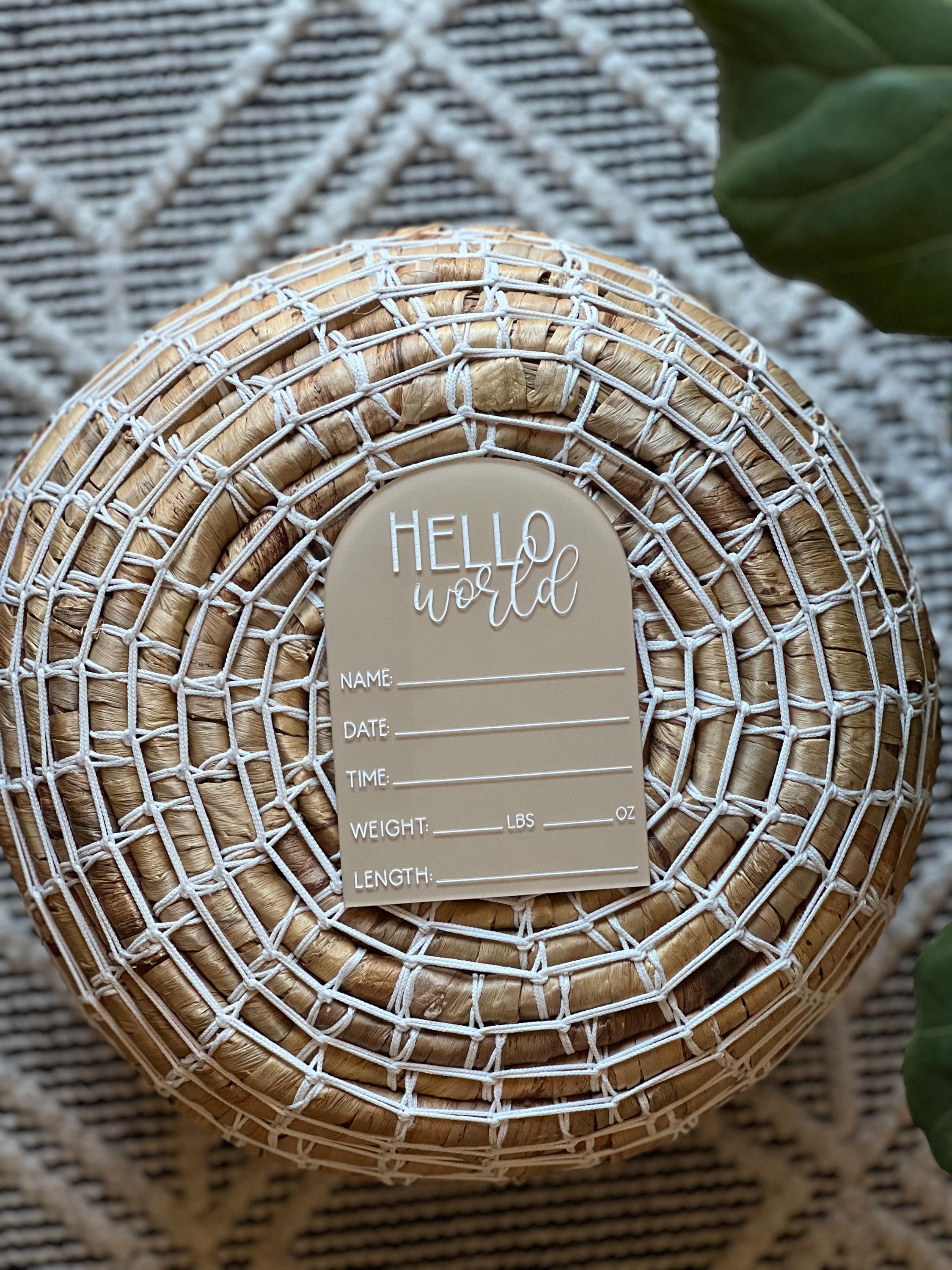 Personalized Baby Stat Sign, Acrylic Hospital Birth Stat Sign, Hello ...