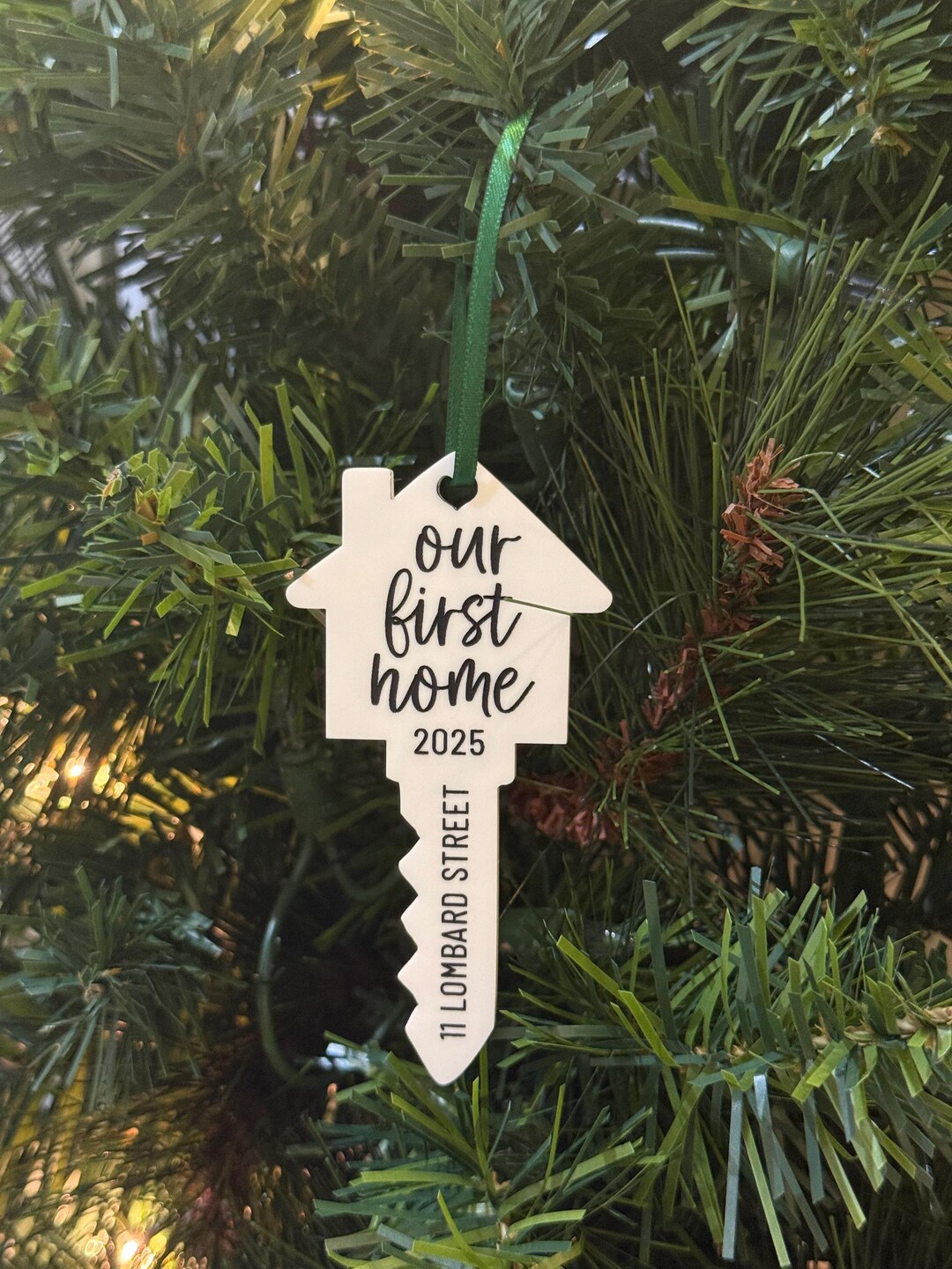 Personalized House Key Christmas Ornament, Our First Home Christmas ...