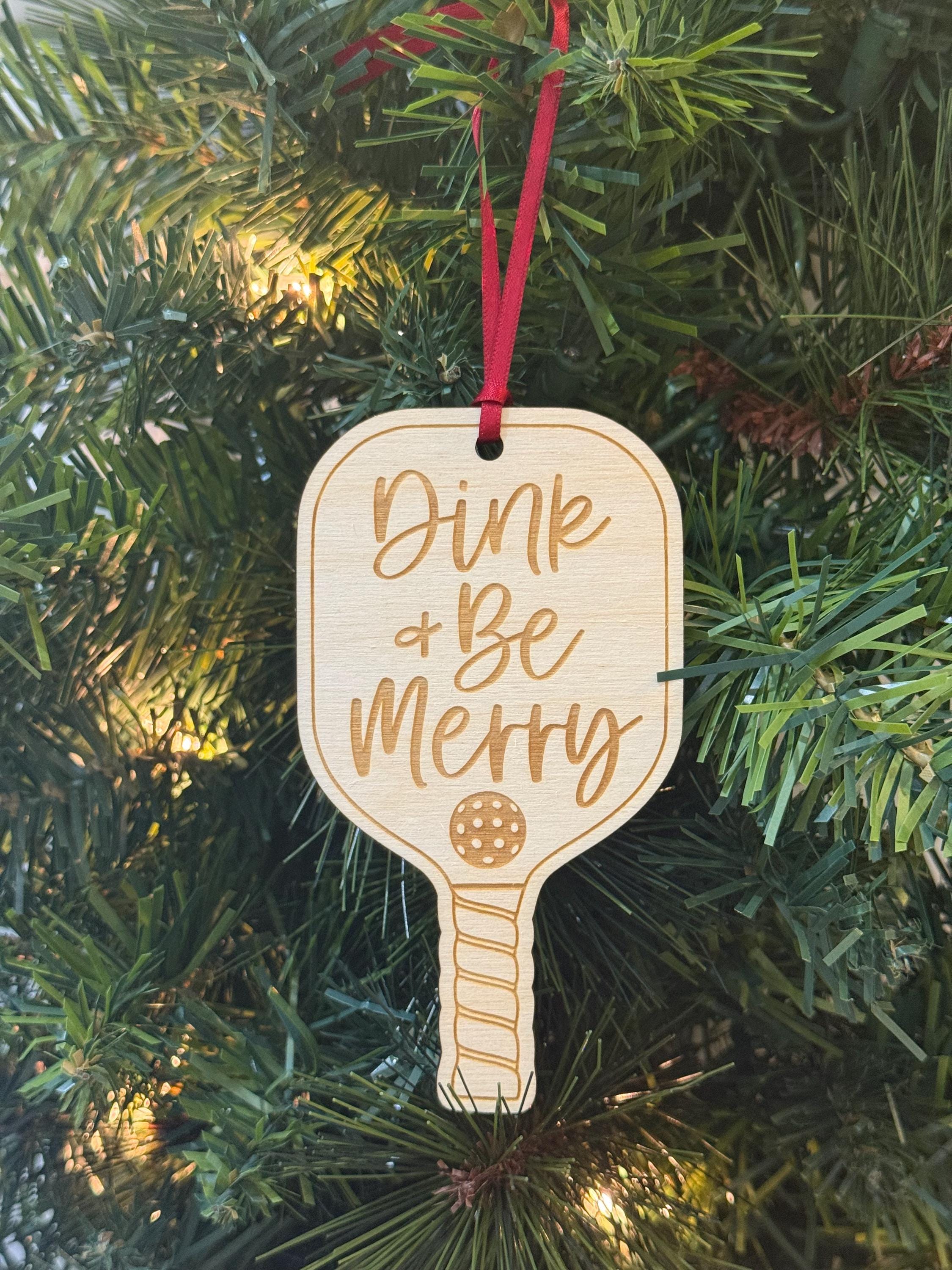 Personalized Pickleball Christmas Ornament, Custom Wooden Pickleball ...