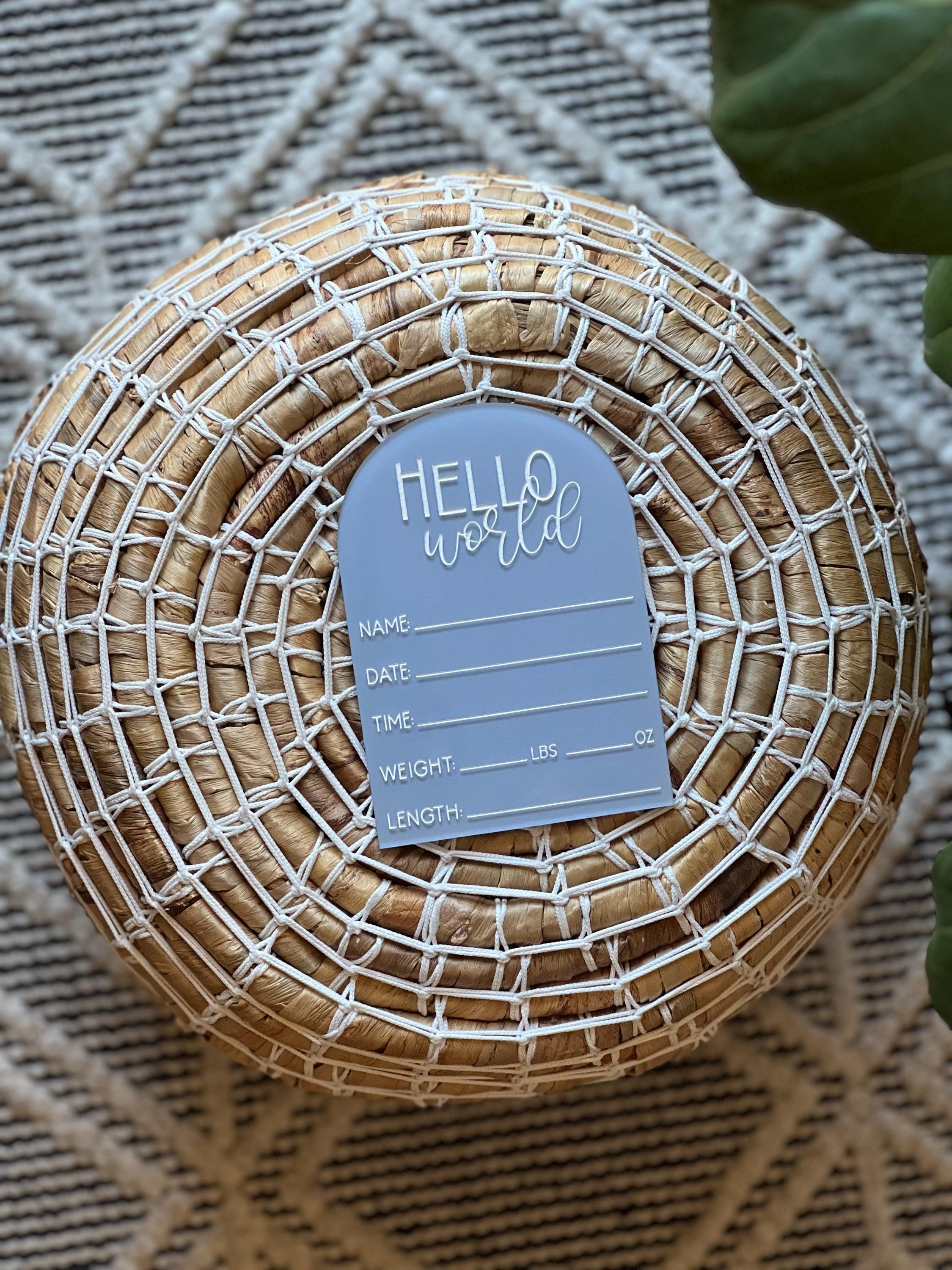 Personalized Baby Stat Sign, Acrylic Hospital Birth Stat Sign, Hello ...