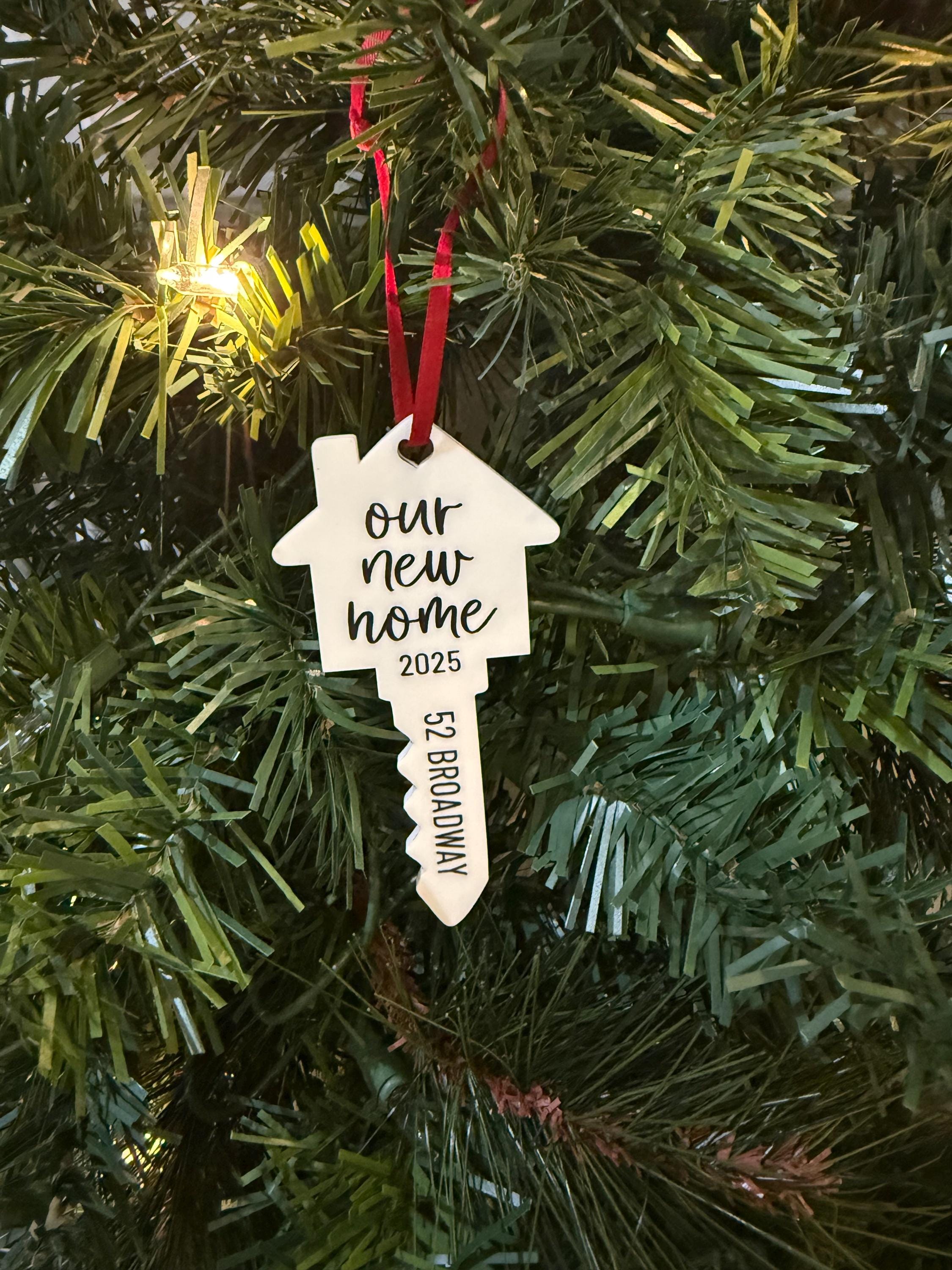 Personalized House Key Christmas Ornament, Our First Home Christmas ...