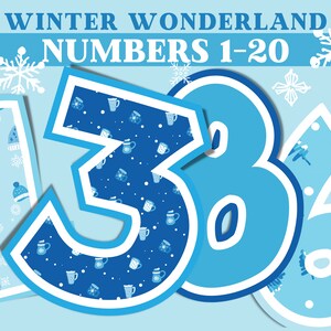 Winter Wonderland Letters & Numbers -holiday Bulletin Board ...