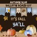 Classroom Autumn Blue Decor, Autumn Blue Bulletin Board Kit, Fall ...