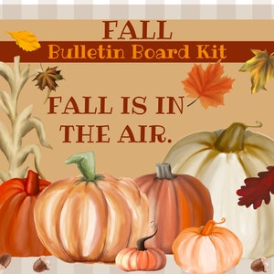 Fall Bulletin Board Kit, Bulletin Board Letters, Fall, Colorful ...