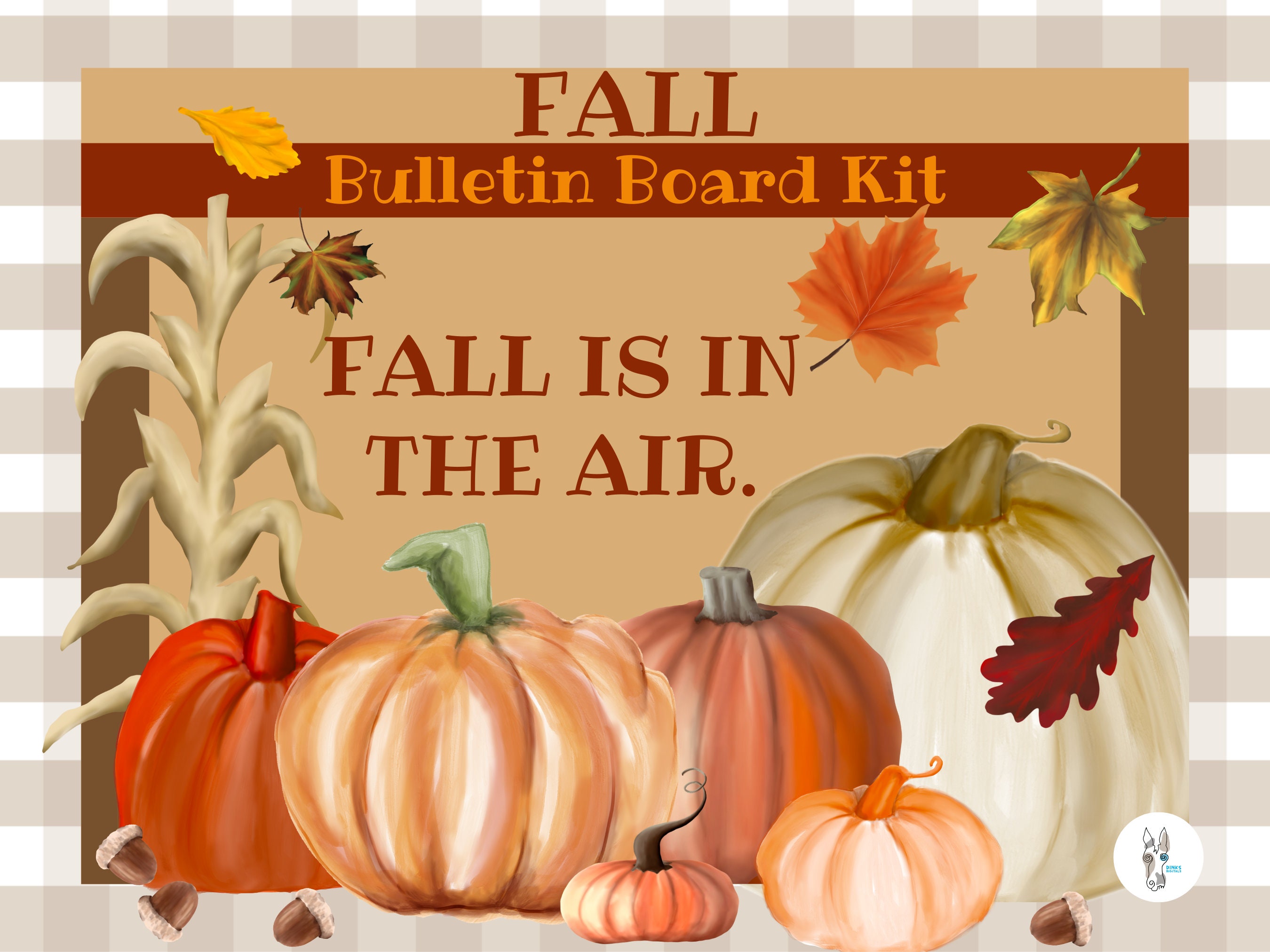 Fall Bulletin Board Kit, Bulletin Board Letters, Fall, Colorful ...