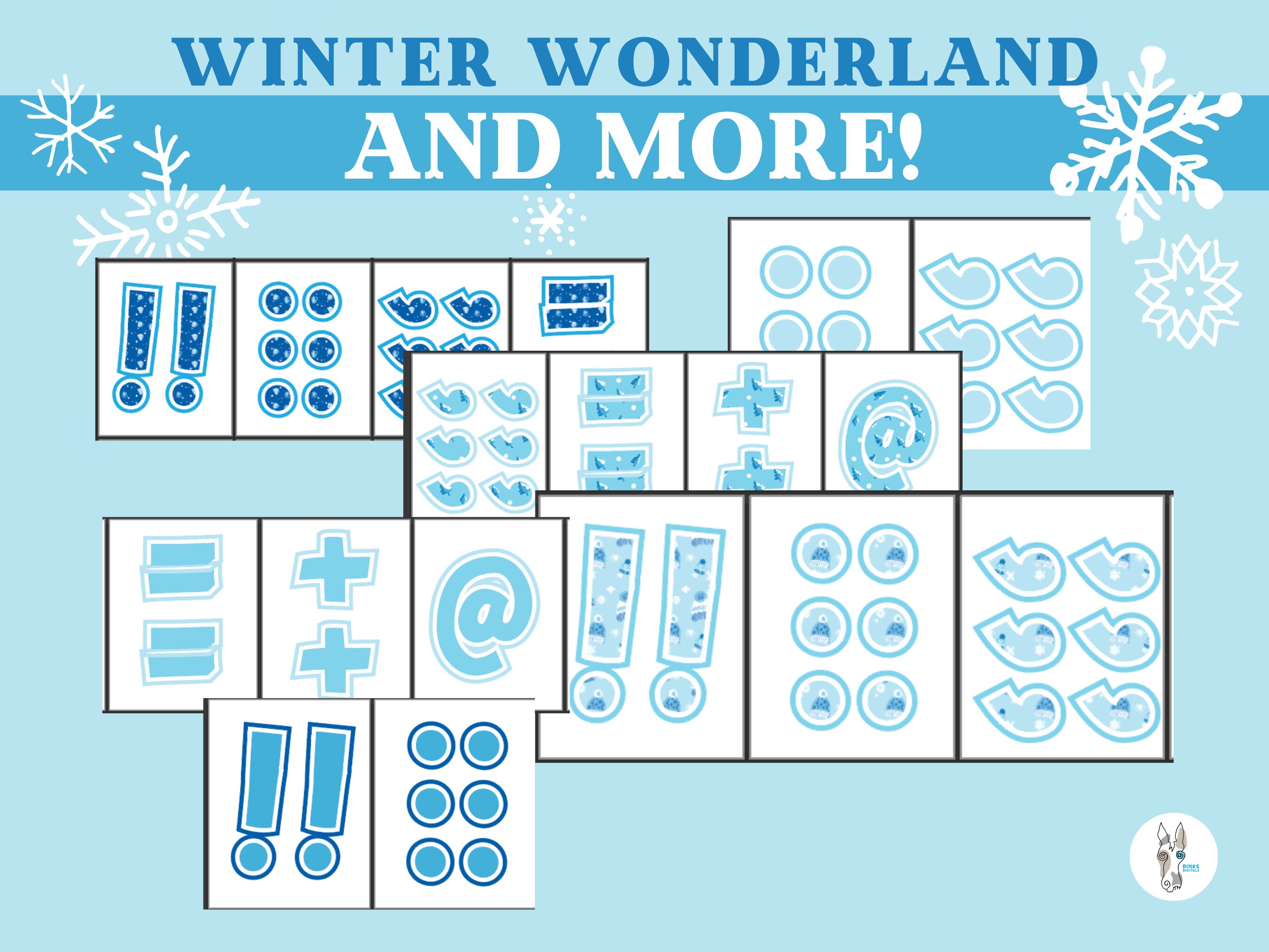 Winter Wonderland Letters & Numbers -holiday Bulletin Board ...