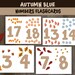 Autumn Blue Alphabet & Numbers Flashcards, Counting Flashcards, Digital ...