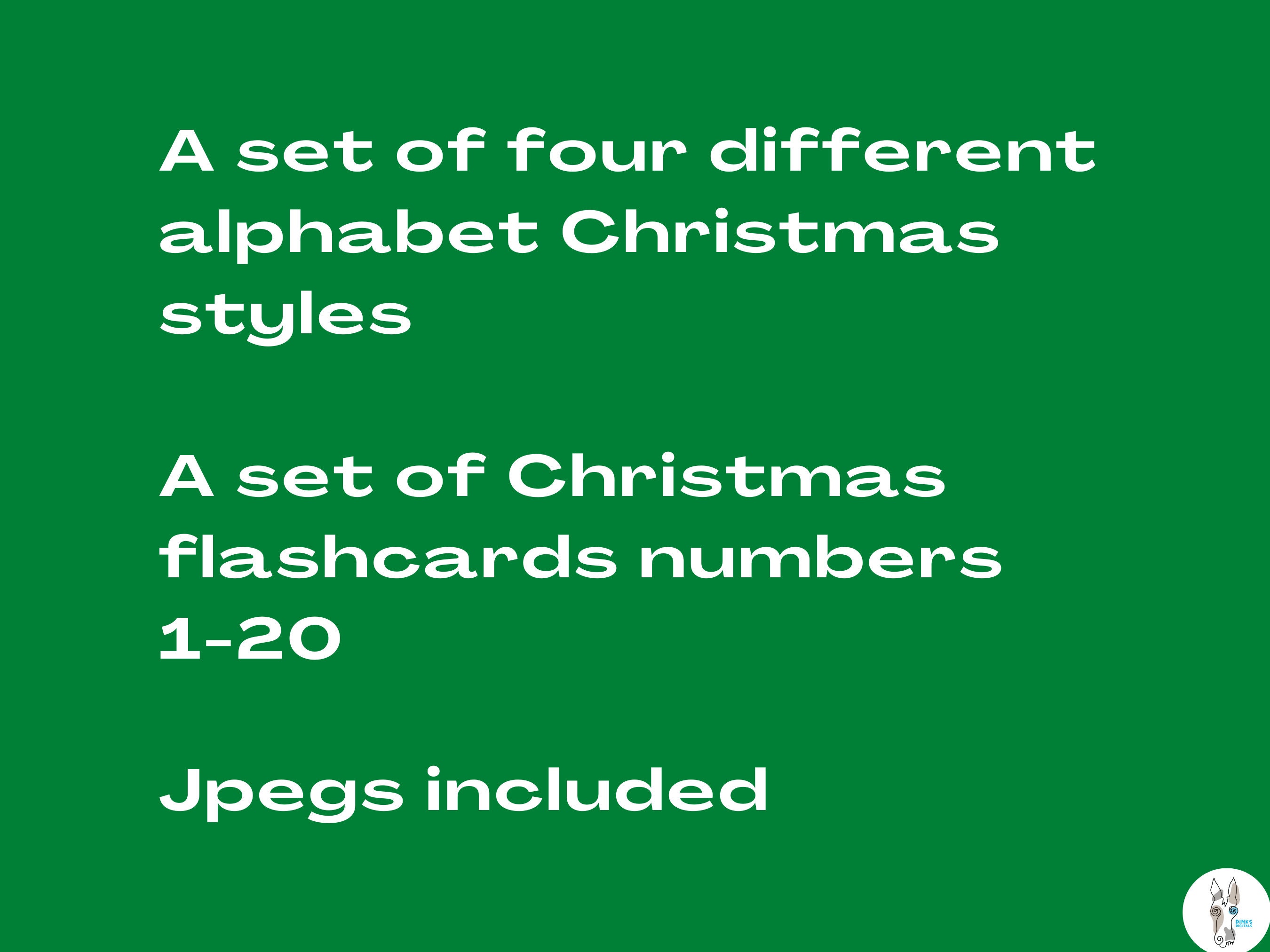 Preschool Christmas Flashcards, Christmas Alphabet & Numbers Flashcards ...