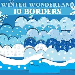 Winter Wonderland Borders for Bulletin Boards - Snowflake Classroom ...
