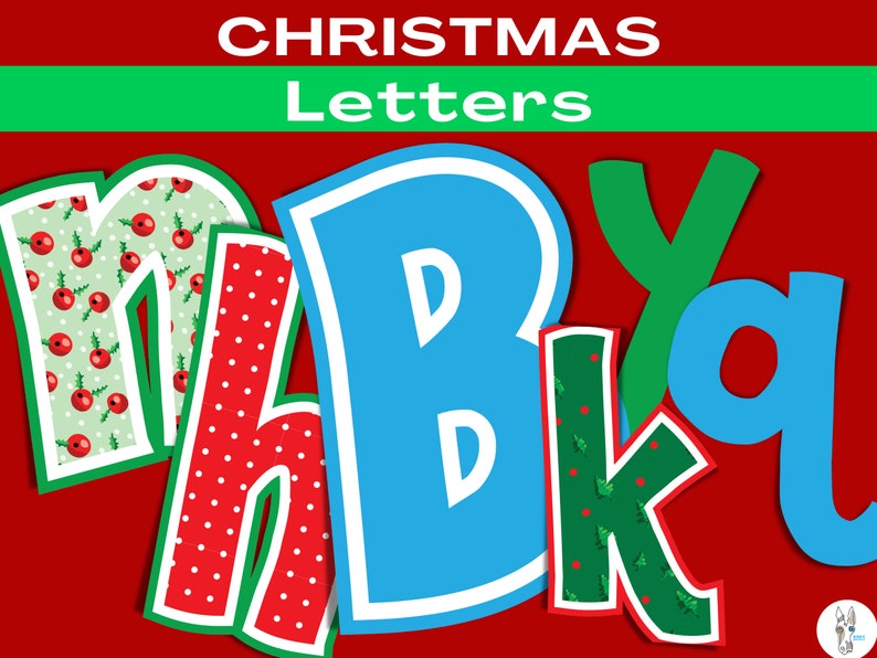 Printable Christmas Classroom Decor - Alphabet & Numbers in Festive ...
