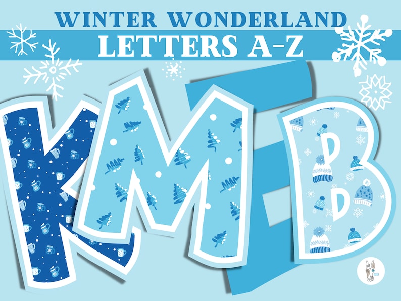 Winter Wonderland Letters & Numbers -holiday Bulletin Board ...