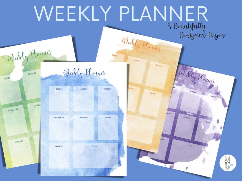 Printable Modern Weekly Planner PDF - Minimalist Design for Easy ...