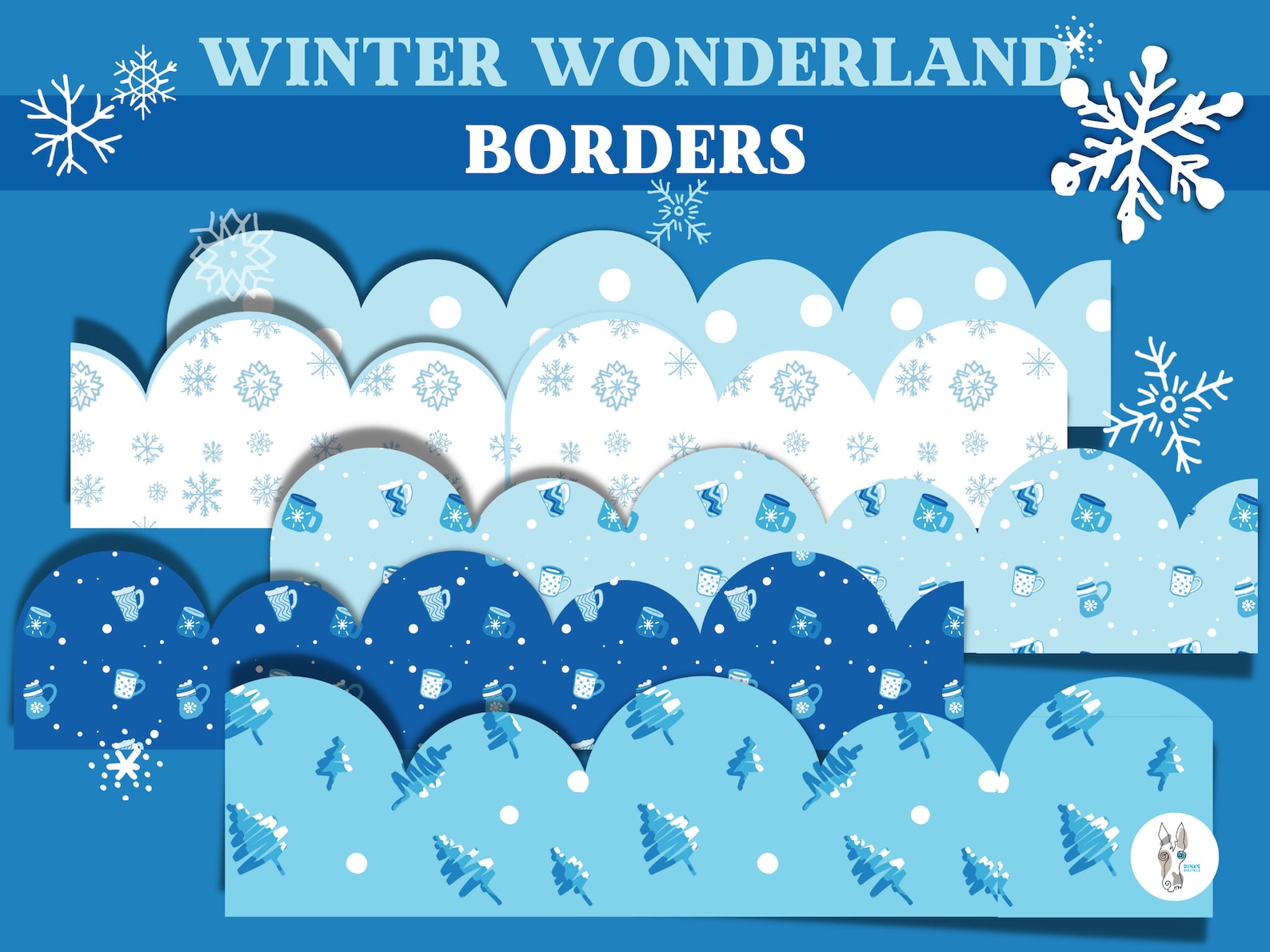 Winter Wonderland Bulletin Board Kit Snowflake Decor, Classroom Decor ...