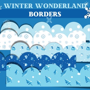 Winter Wonderland Bulletin Board Kit – Snowflakes, Snowman Decor - Etsy
