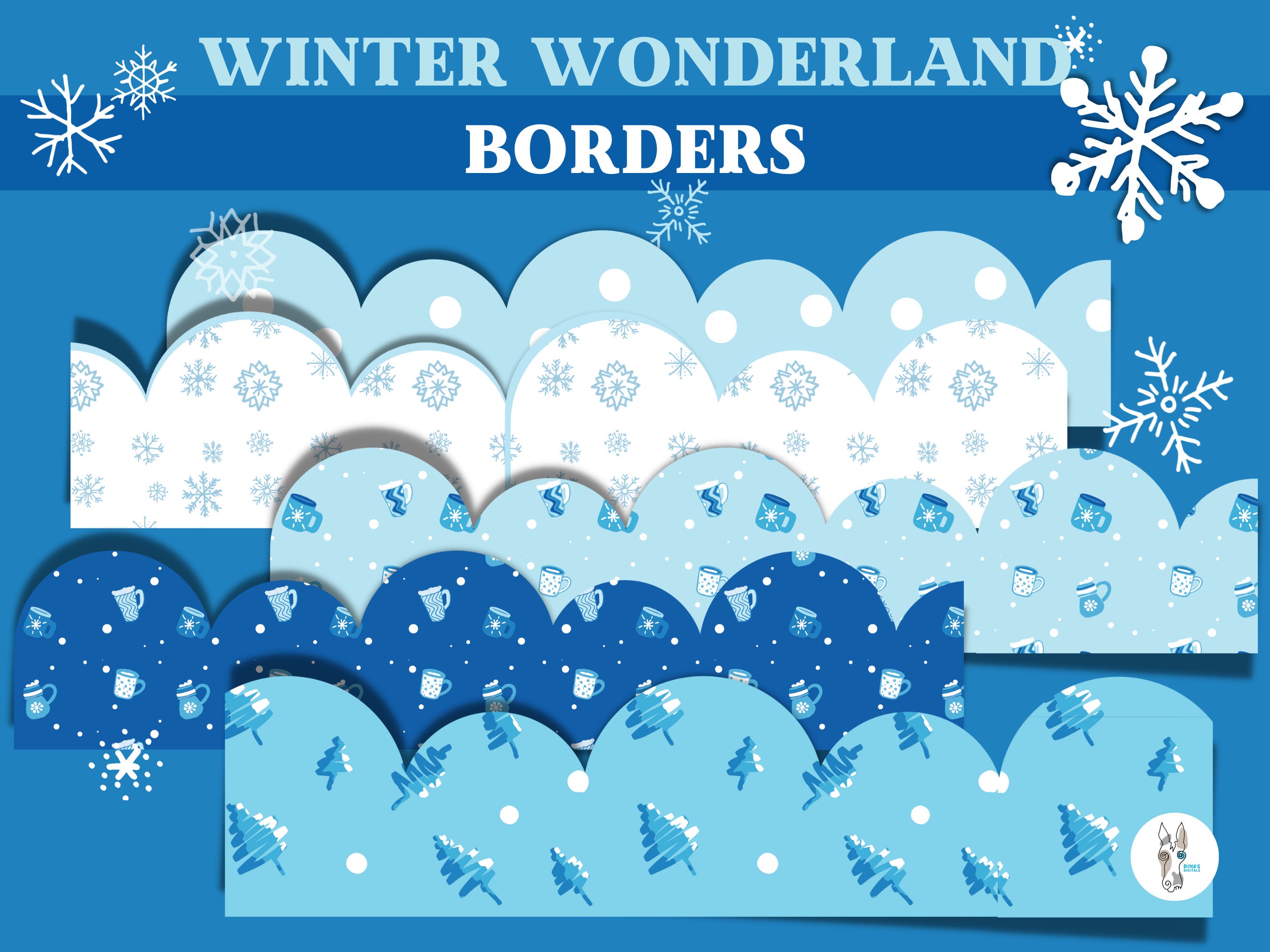 Winter Wonderland Bulletin Board Kit Snowflake Decor, Classroom Decor ...