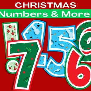 Printable Christmas Classroom Decor - Alphabet & Numbers in Festive ...