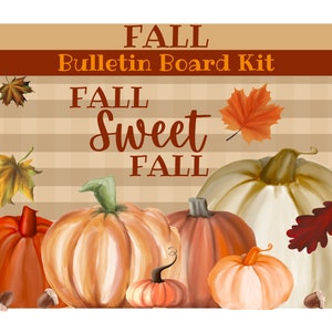 Fall Bulletin Board Kit, Bulletin Board Letters, Fall, Colorful ...
