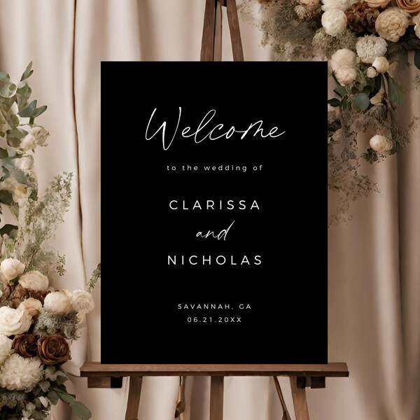 Black Welcome Sign - Etsy