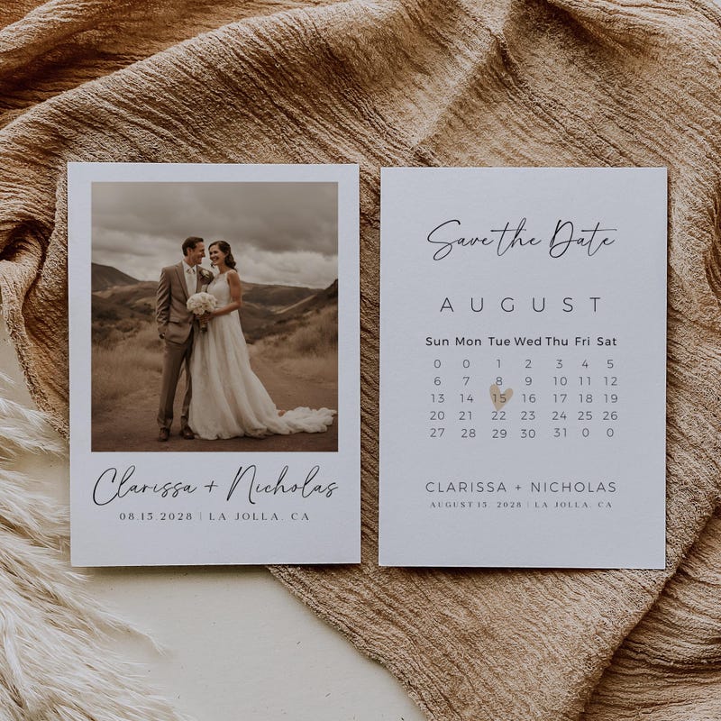 Calendar Save the Date - Etsy