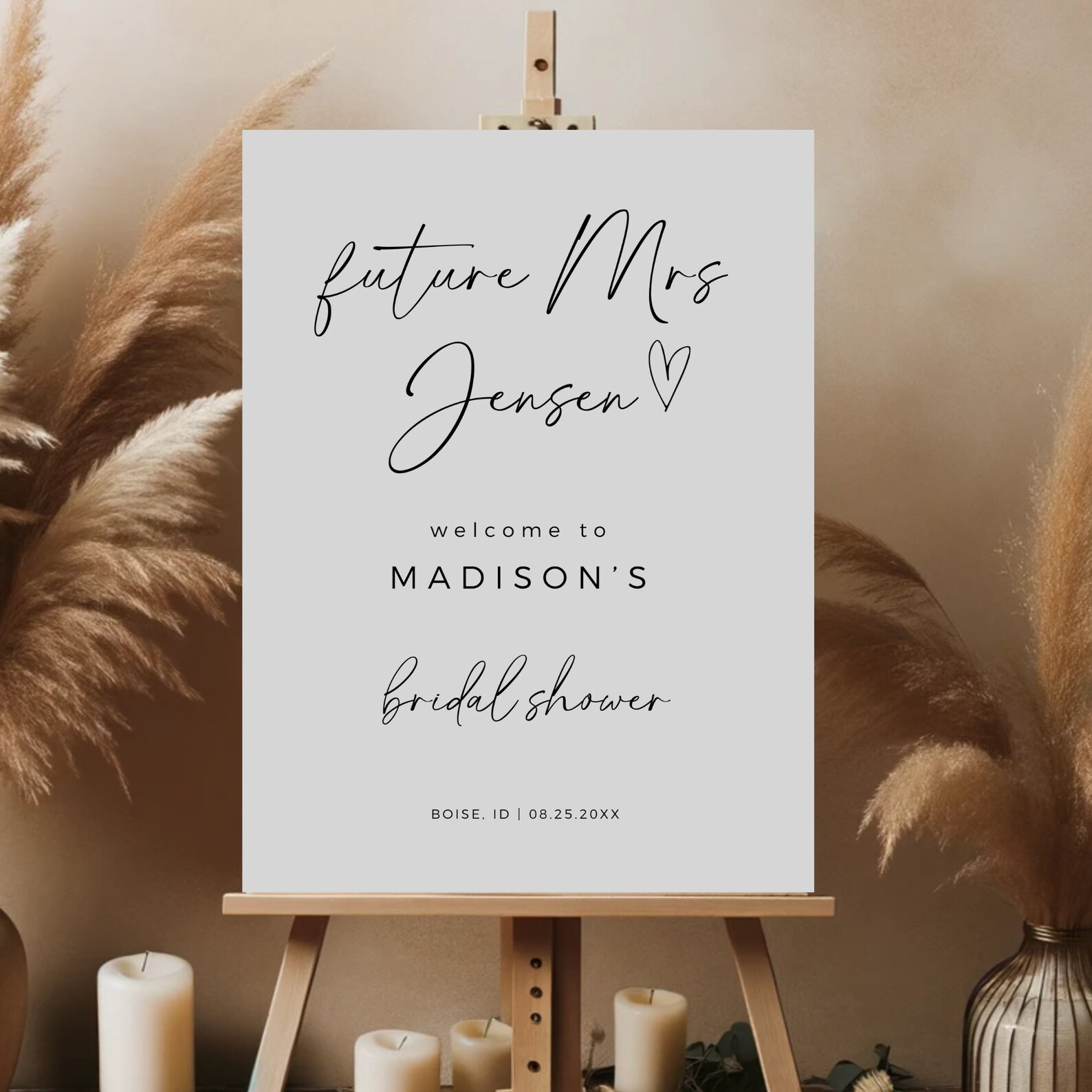 Modern Future Mrs Sign Template Bridal Shower Welcome Sign - Etsy