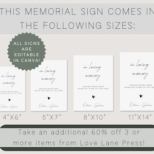 In Loving Memory, Wedding Memorial Sign, Modern Minimalist Memory Table ...