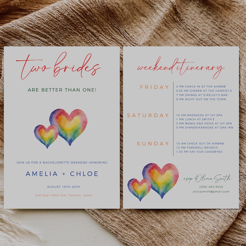 Lesbian Wedding Invitation - Etsy