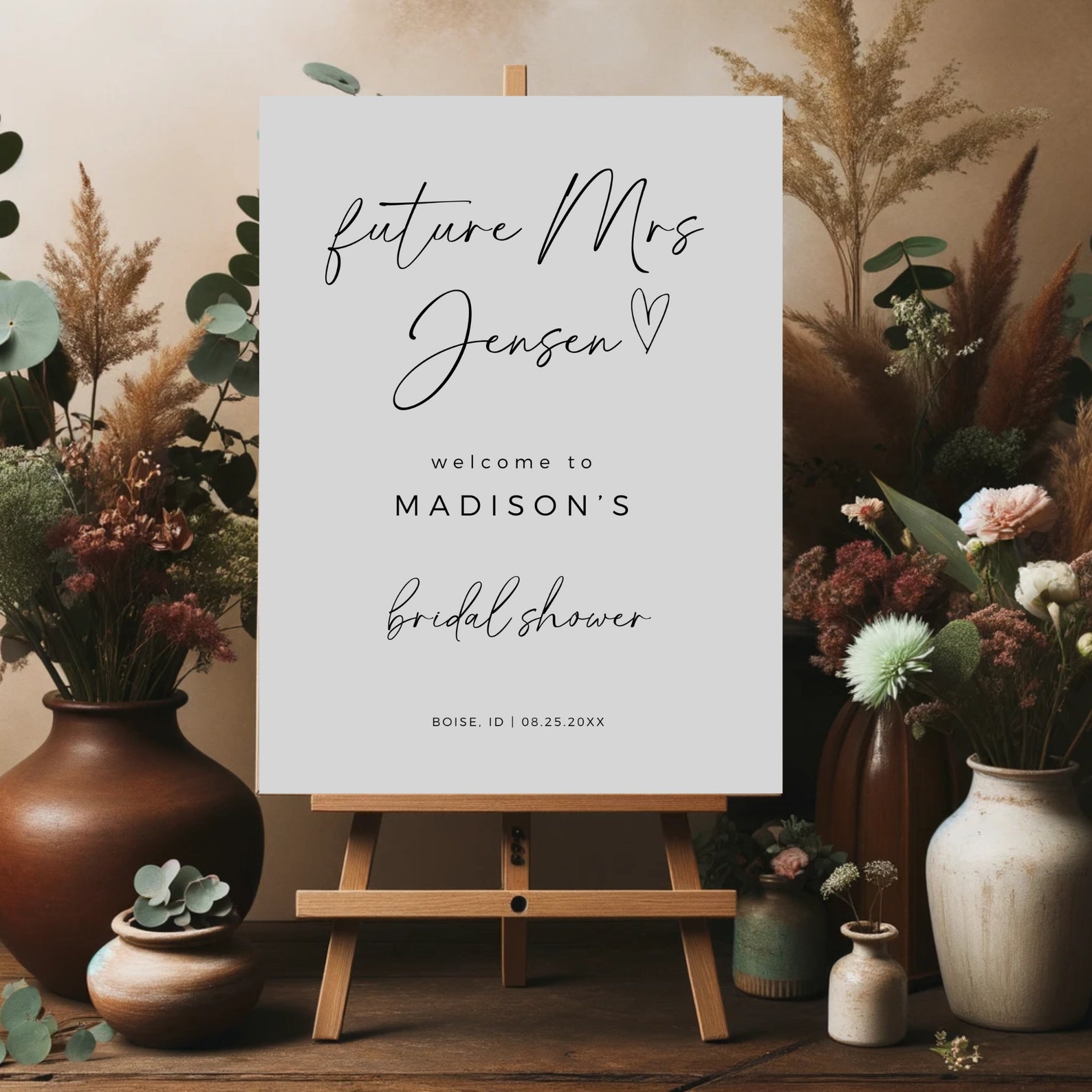 Modern Future Mrs Sign Template Bridal Shower Welcome Sign - Etsy