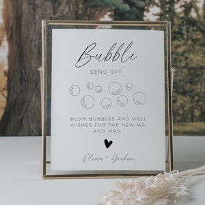 Bubble Send off Sign, Wedding Send Off, Wedding Signage, Editable ...