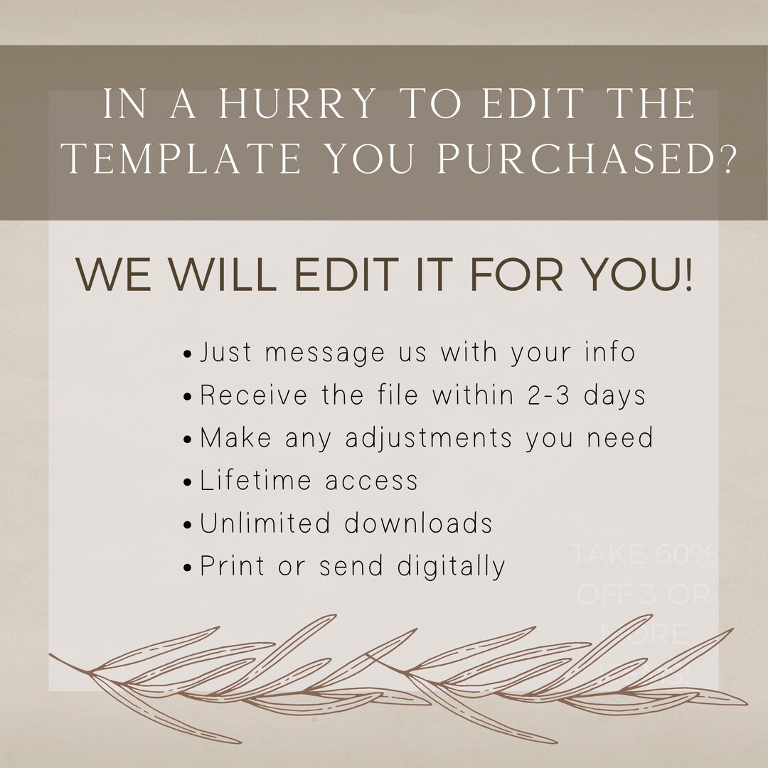 We Will Customize Your Template for You, Fully Personalized Wedding ...