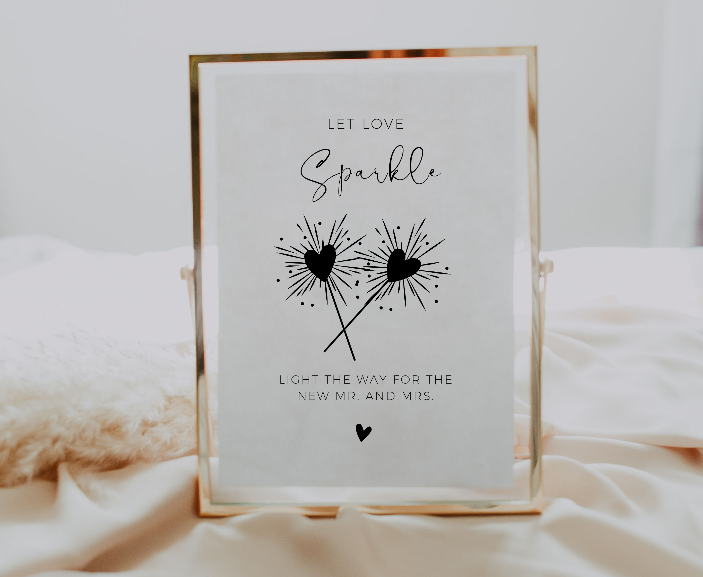 Sparkler Send off Sign Template Modern Minimalist Let Love - Etsy