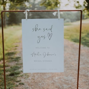 She Said Yes Sign, Bridal Shower Welcome Sign, Digital Download, Boho ...