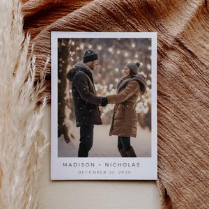 Christmas Save the Date Template, Printable Winter Wedding Stationery ...