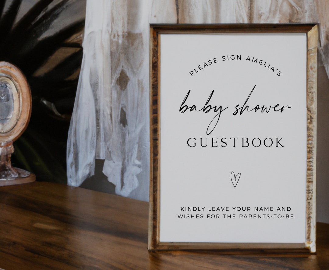 Baby Shower Guest Book Sign, Baby Shower Decorations Gender Neutral ...