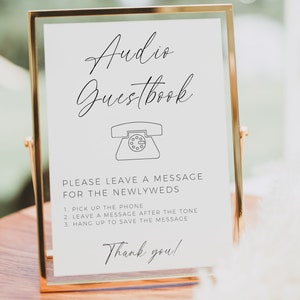 Audio Guestbook Sign, Phone Message Guest Book, Telephone Guest Book ...