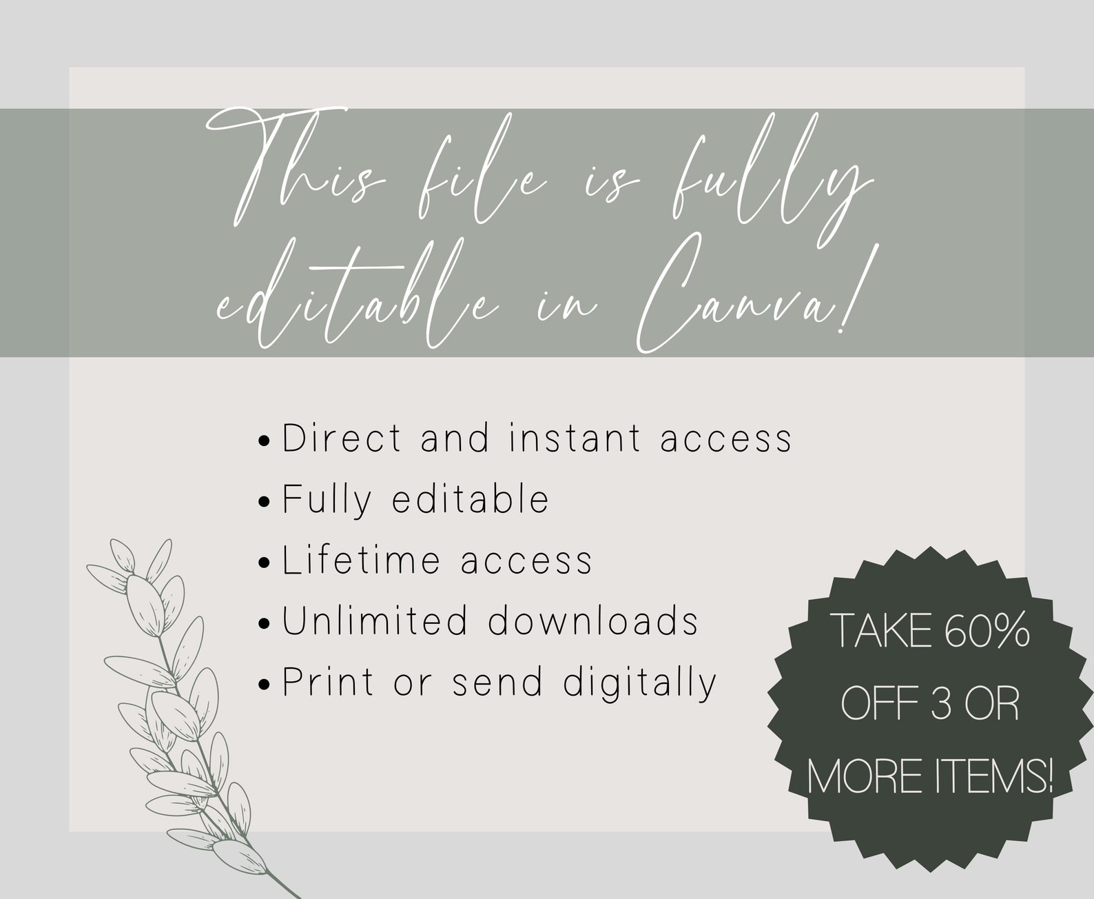 Generations of Love Sign Template Minimalist Wedding Thank - Etsy