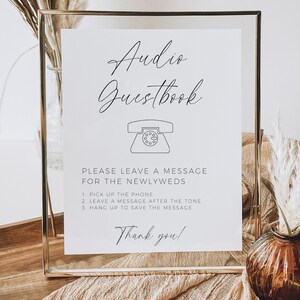 Audio Guestbook Sign, Phone Message Guest Book, Telephone Guest Book ...