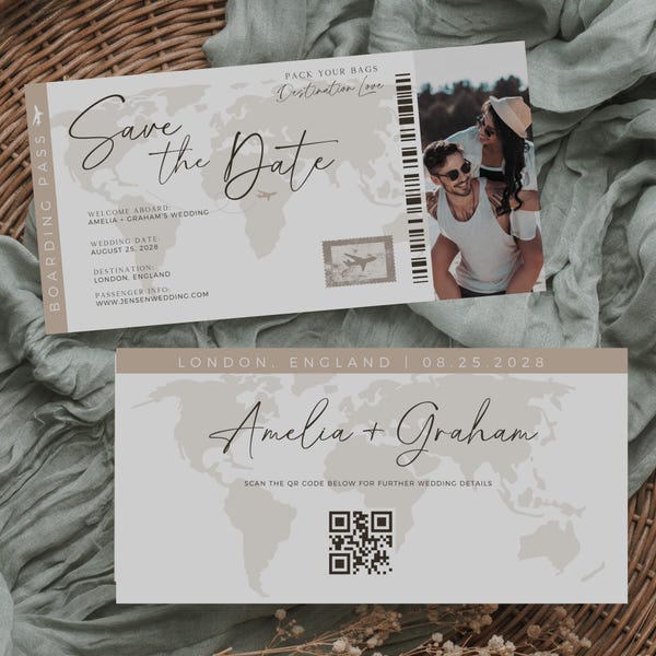 Destination Wedding Save the Date - Etsy