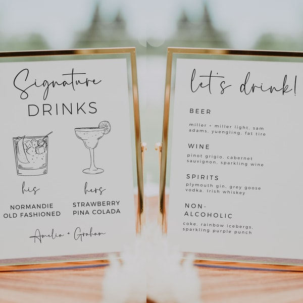Custom Drink Sign - Etsy
